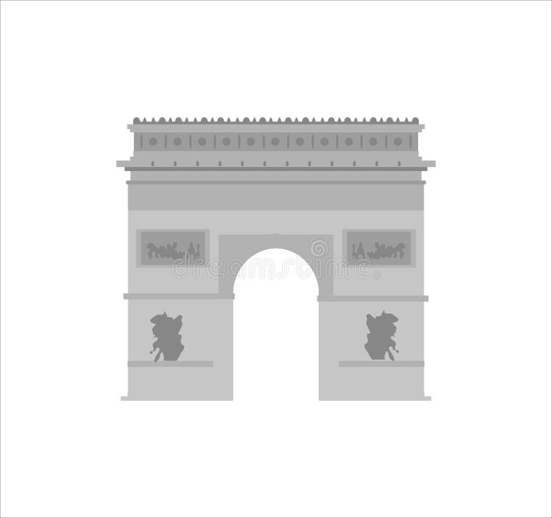 Illustration of Paris City Triumphal Arch Stock Illustration ...