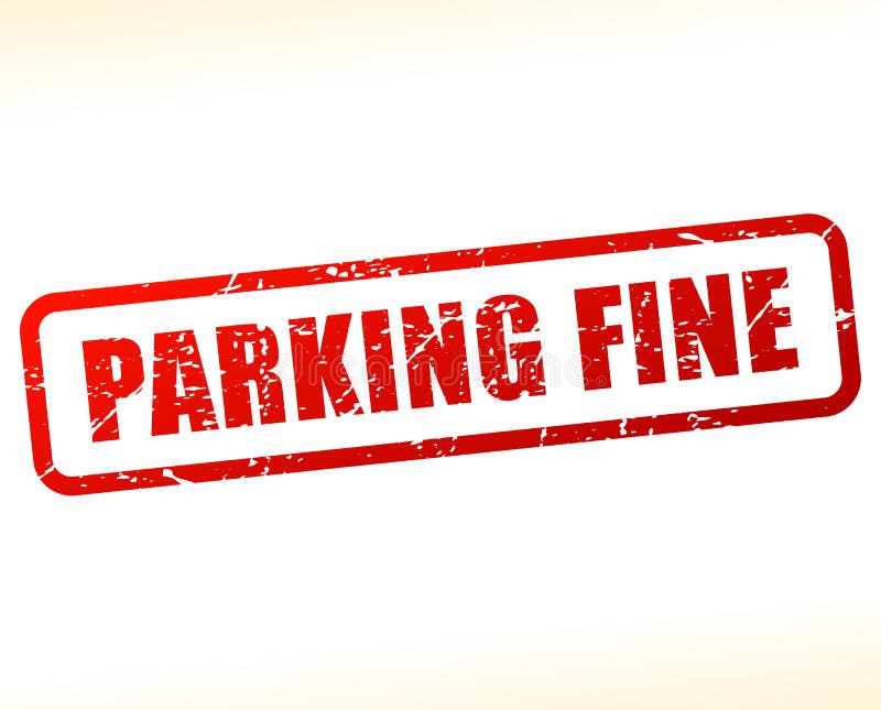 Parking Fine Icon in Flat Style Isolated on White Background. Parking ...