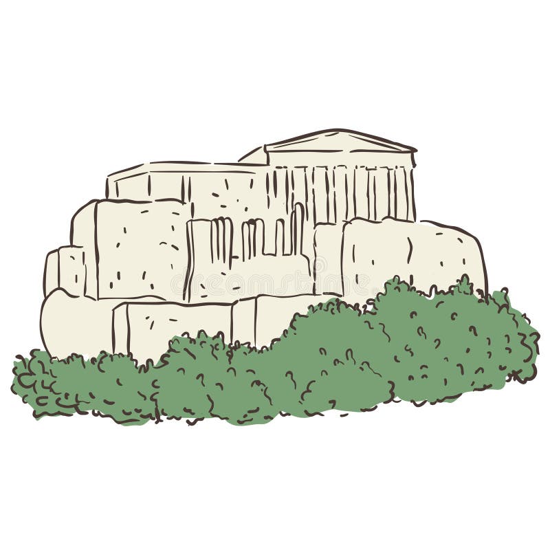 Illustration of Parthenon. Vector Graphic Stock Illustration ...