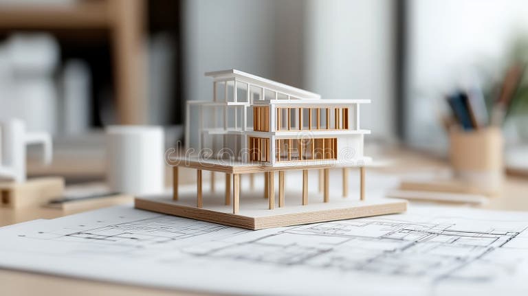 An Illustration of a Partially Completed Building Model Stock ...
