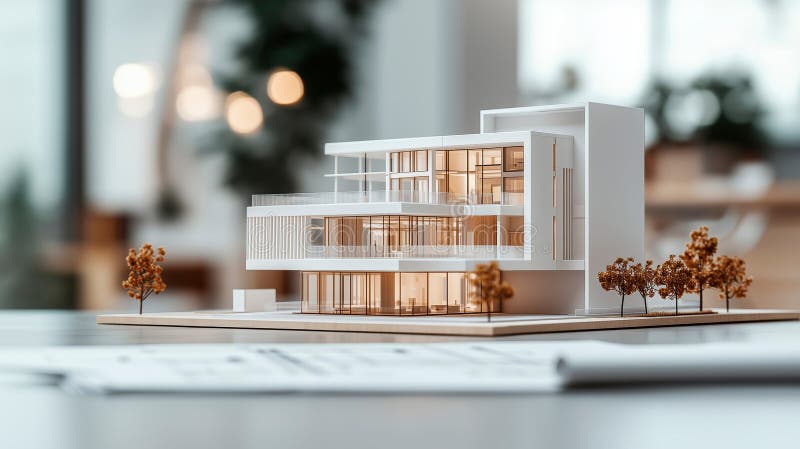 An Illustration of a Partially Completed Building Model Stock ...