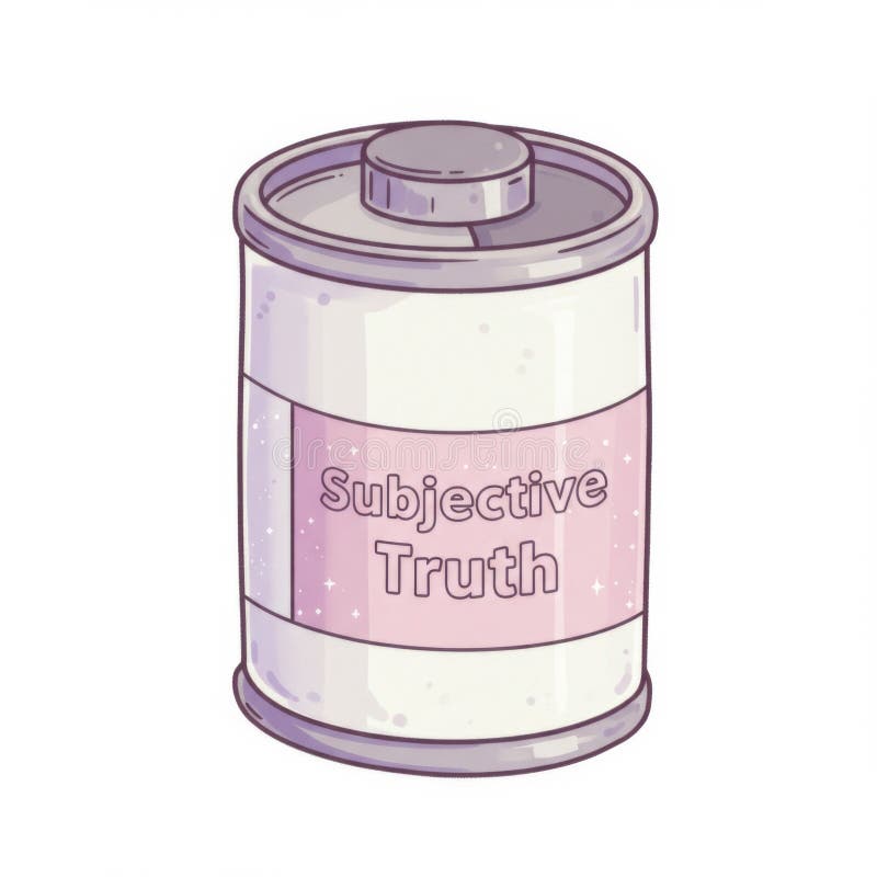 Illustration of a Pastel Can Labeled Subjective Truth in Pixel Art ...