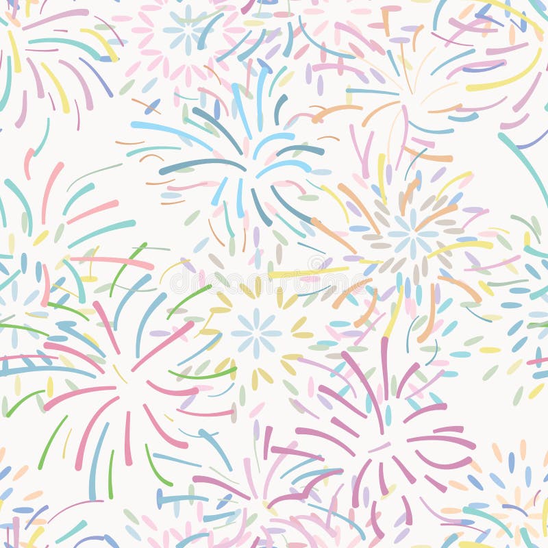 Firework Seamless Pattern stock vector. Illustration of fire - 40397351