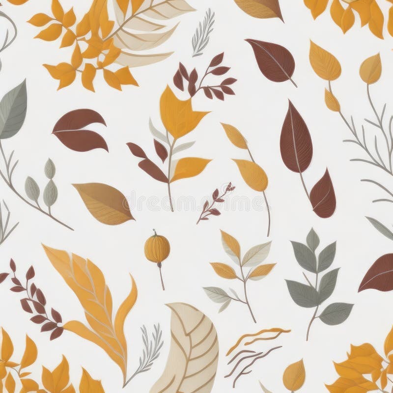 Illustration Pattern Abstract Background of Autumn Leaves Stock ...