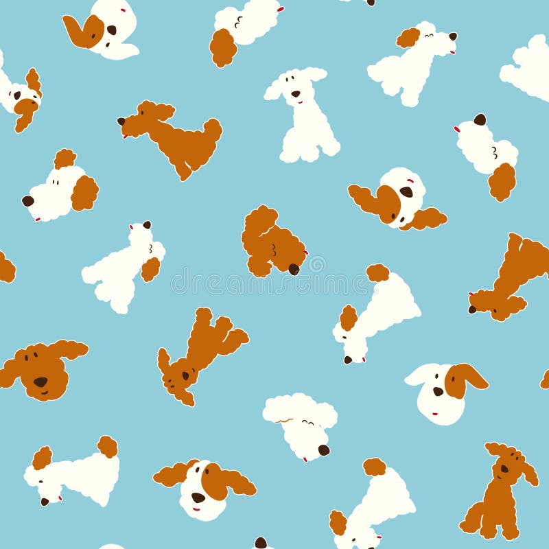 Illustration Pattern of the Dog Stock Vector - Illustration of repeated ...