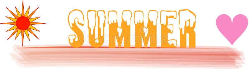 Pattern of a Graphic Concept of the Word Summer Stock Illustration ...