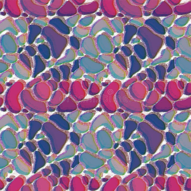 Illustration, Pattern, Many Cute Colorful Pebbles Stock Photo - Image ...