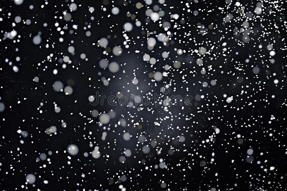 A Pattern of Small White Particles on a Black Background, Arranged in a ...