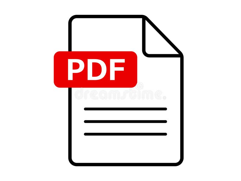 Illustration of PDF File Icon Stock Image - Illustration of readonly ...