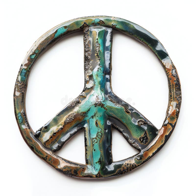 Peace Symbol on a White Background, Symbol of Peace and Freedom Stock ...