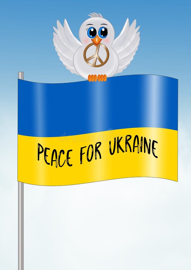 Illustration of Peace for Ukraine Stock Illustration - Illustration of ...