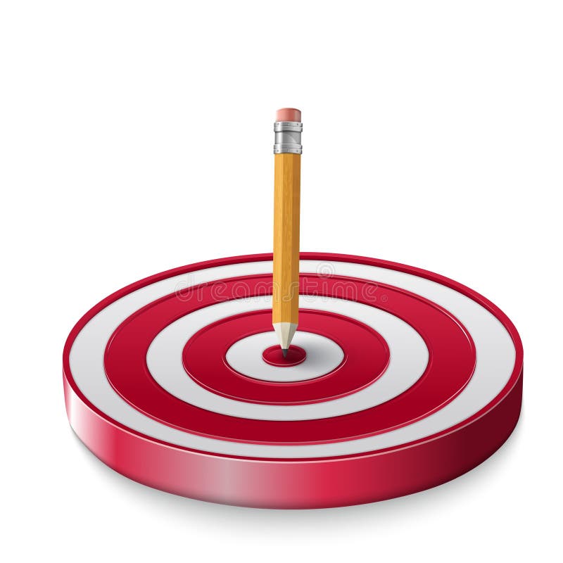 Illustration of Pencil Target Stock Illustration - Illustration of ...