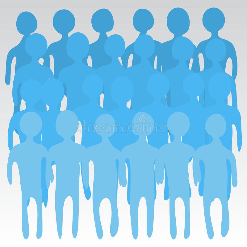 Illustration of People Crowd. Stock Illustration - Illustration of ...