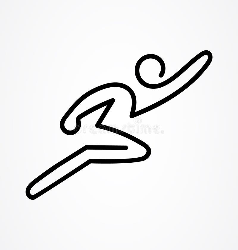 Illustration of People Flat Icon, Running Man Stock Vector ...