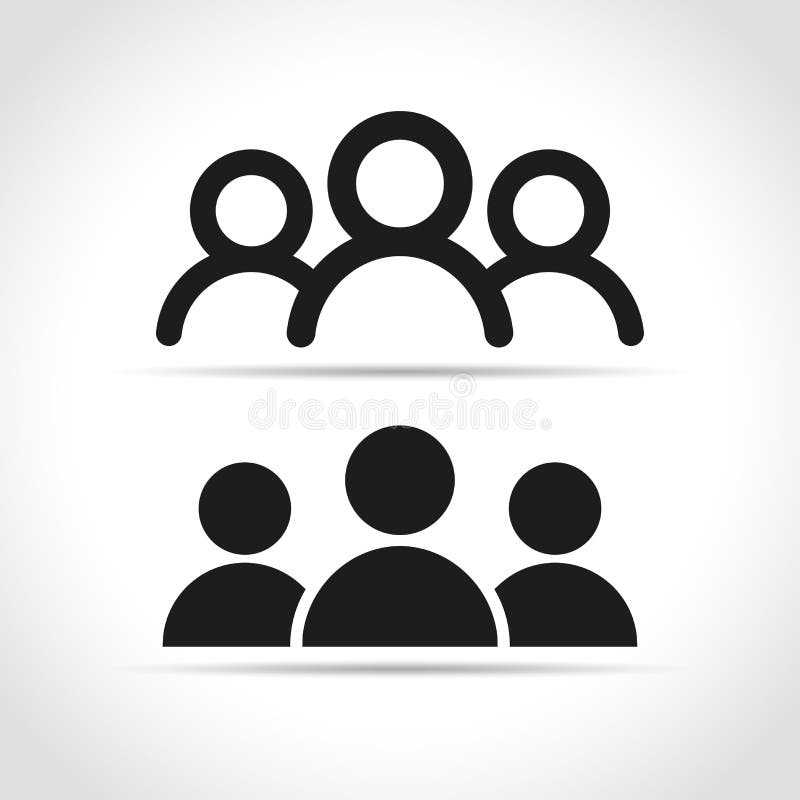 People Icons with Long Shadow Stock Vector - Illustration of vector ...