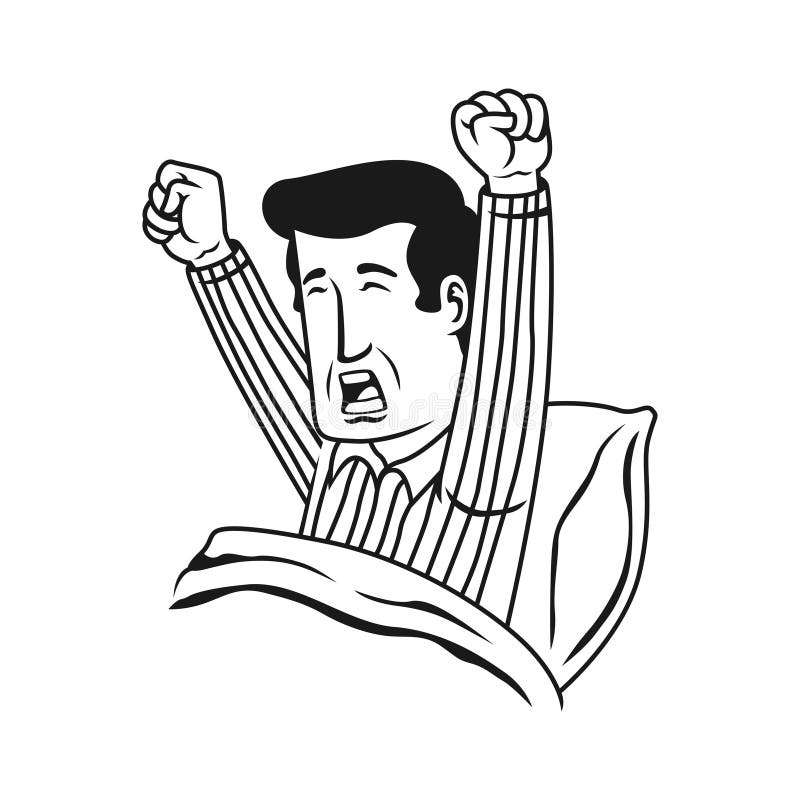 Drawing Man Waking Up Stock Illustrations – 84 Drawing Man Waking Up ...