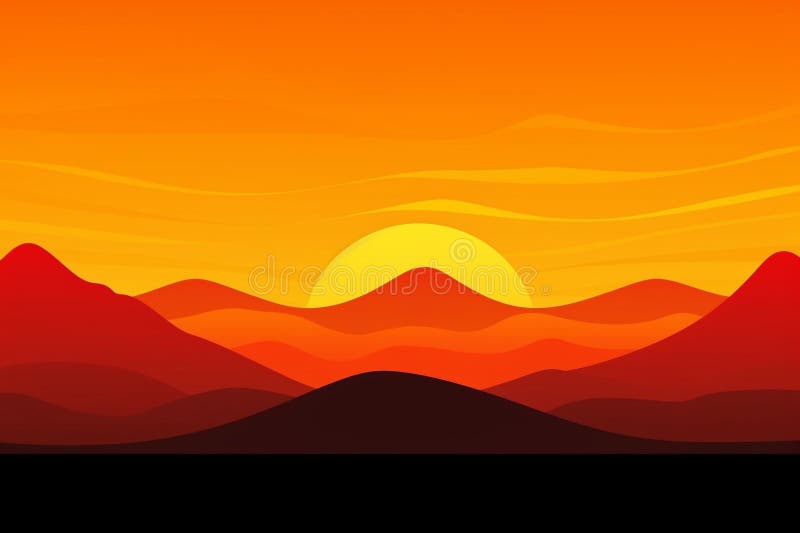 Sunset Horizon - a Stunning Background Illustration with a Warm Orange ... Sunset Horizon - a Stunning Background Illustration with a Warm Orange ...
