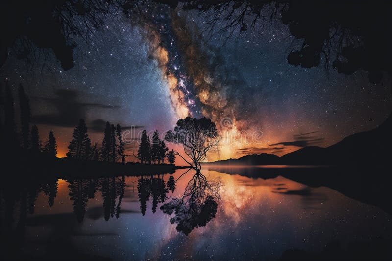 Illustration, Perfect Night Sky, Ai Generative Stock Illustration ...