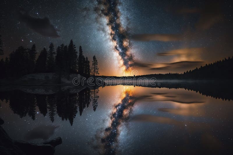 Illustration, Perfect Night Sky, Ai Generative Stock Illustration ...