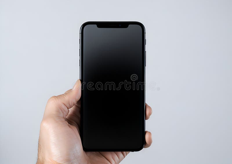 A Person Holding a Black Iphone in Their Hand Created with Generative ...