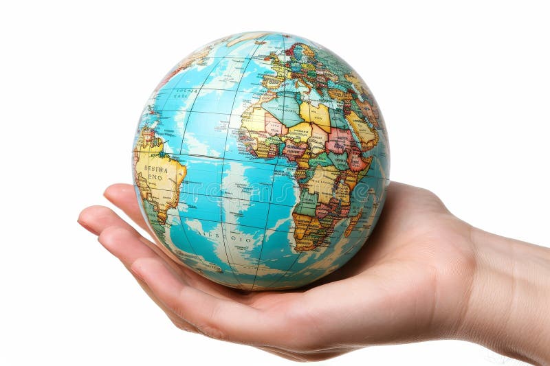 Illustration of a Person Holding a Globe, Representing Global Unity and ...