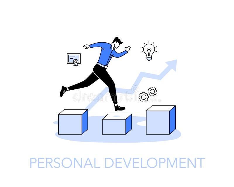 Illustration of Personal Development Symbol with a Person Developing ...