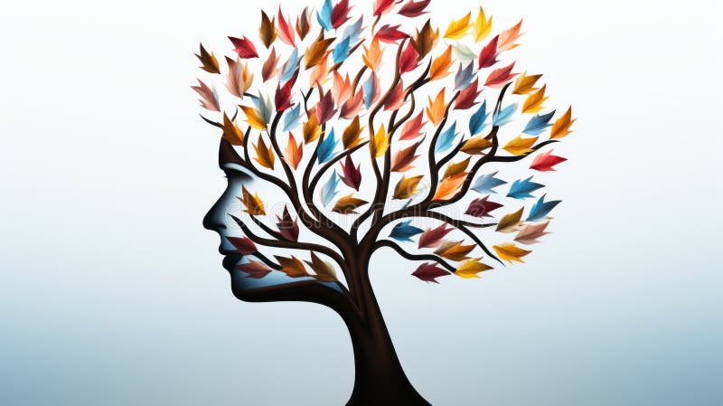 An Illustration of a Persons Head with a Tree in the Shape of a Tree ...