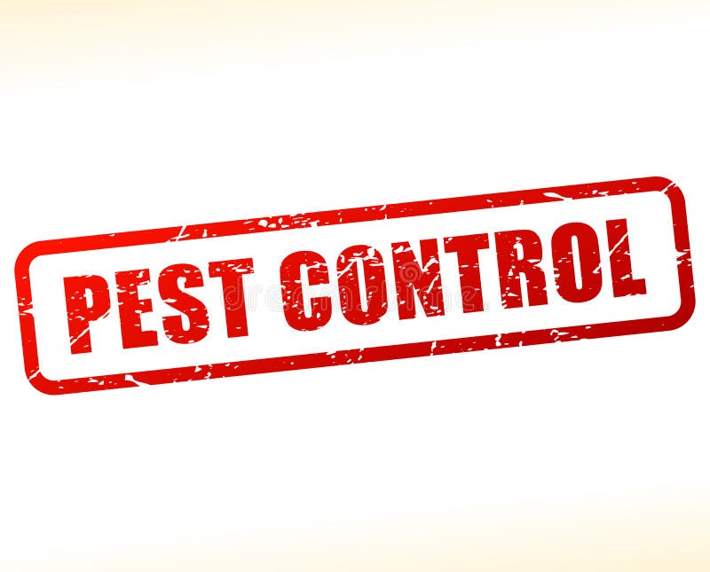 Pest Control Red Text Stamp Stock Vector - Illustration of label ...