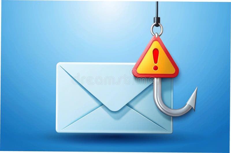 "Illustration of a Phishing Email with a Hook and a Fraudulent Email ...
