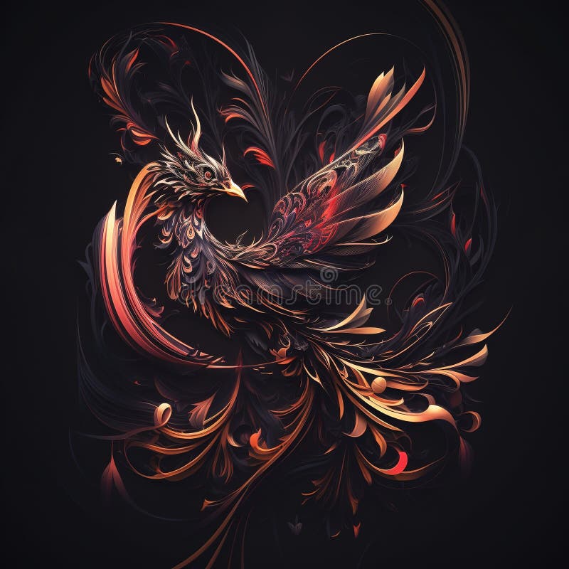 Illustration of a Phoenix, Fire, Firebird, Mythical Creature ...
