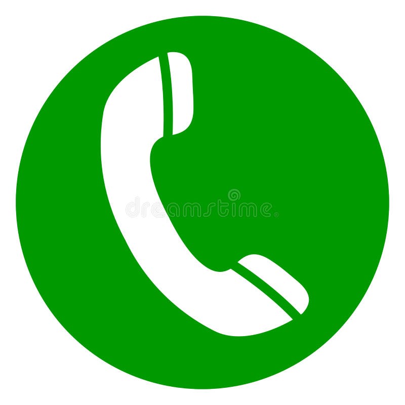 Green Circle With Phone Logo Circle Green Cell Phone Icon Stock