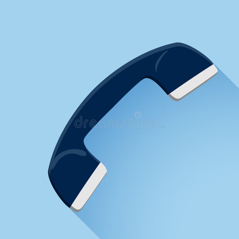 Phone blue icon stock vector. Illustration of white - 107849644