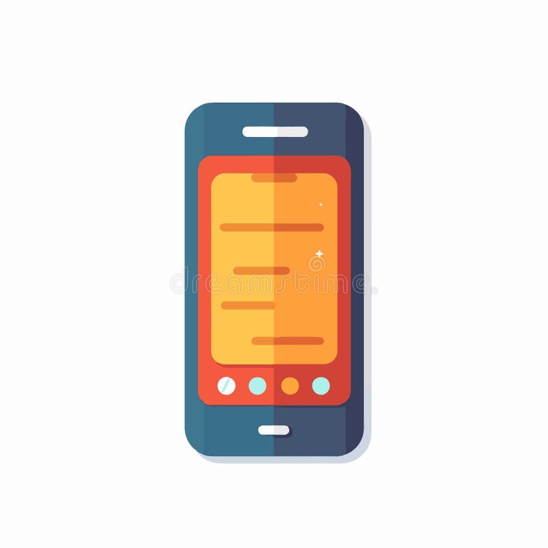 Illustration of a Phone Icon. Vector Illustration. Flat Style Stock ...