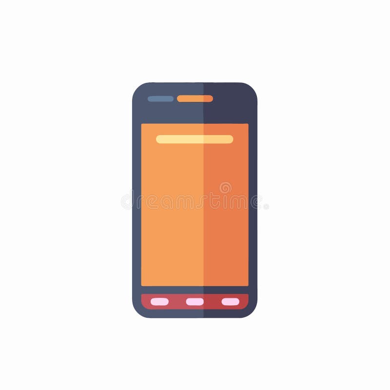Illustration of a Phone Icon. Vector Illustration. Flat Style Stock ...