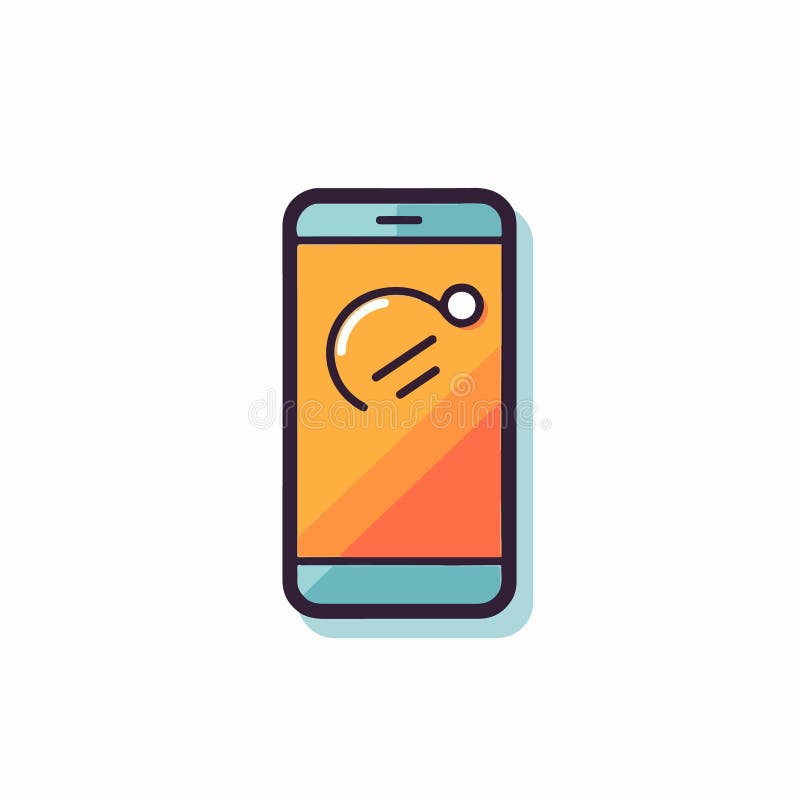 Illustration of a Phone Icon. Vector Illustration. Flat Style Stock ...