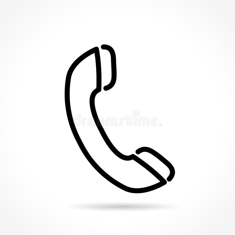 Phone Thin Line Icon. Call Vector Illustration Isolated on White Stock ...