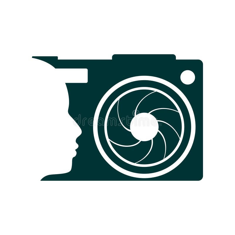 Photo camera icon. stock vector. Illustration of lens - 130152273