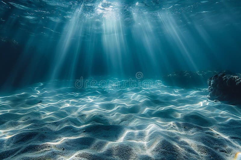 A Photo of the Ocean Surface with Sunlight Shining through, Creating an ...
