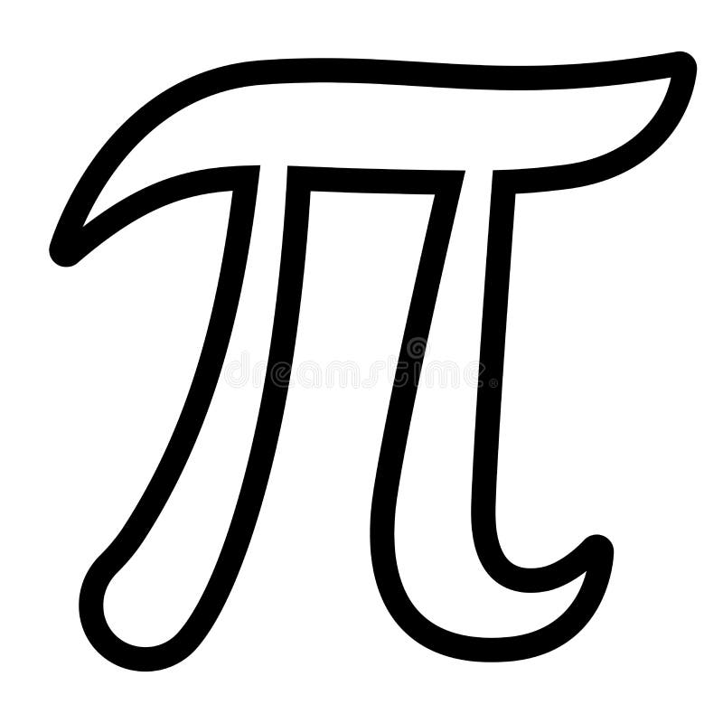 Pi Symbol on White Background Stock Vector - Illustration of white ...