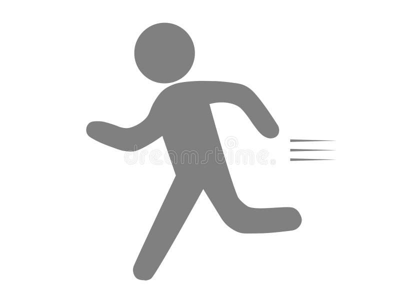 Illustration of a Pictogram (silhouette) of a Running Person Stock ...