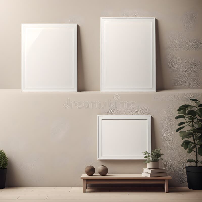 Illustration of a Picture Frame in a Room, AI Generation Stock ...
