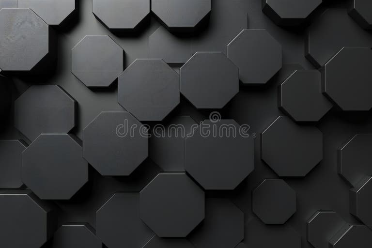 Picture Highlighting of Black Abstract Background with Hexagon Pattern ...