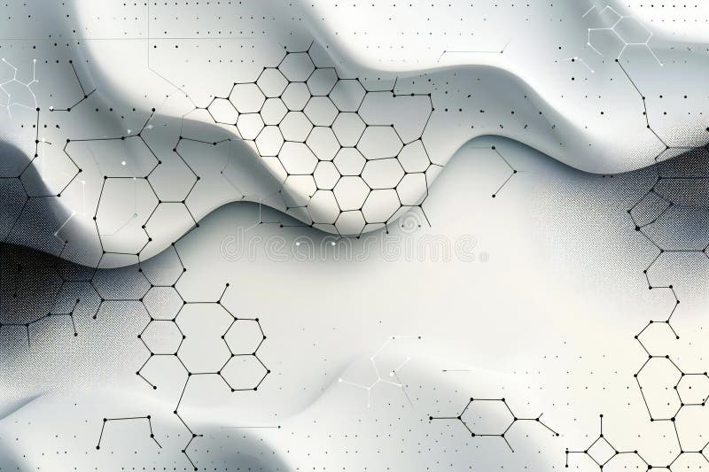 Picture Showing a White Background with Simple Hexagon Patterns on the ...