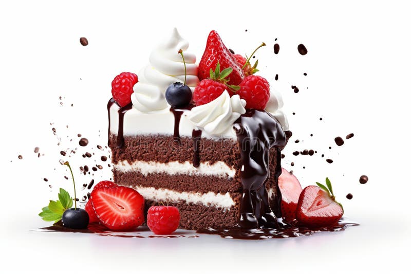 Illustration of a Piece of Cake with the Word on White Backgound ...