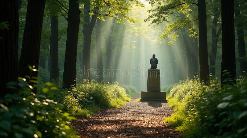 Path of Contemplation: Navigating Inner Peace Stock Illustration ...