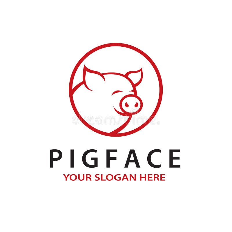 Illustration of pig face stock vector. Illustration of icon - 305579310