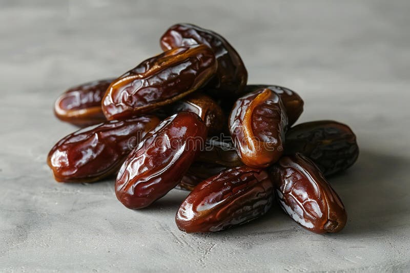 A Pile of Dried Dates Sitting on a Gray Surface, High Quality, High ...