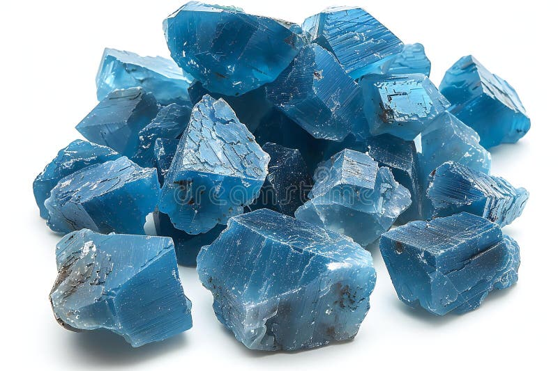 A Pile of Rough Blue Apatite Gemstones, Rough and Unfinished. the ...