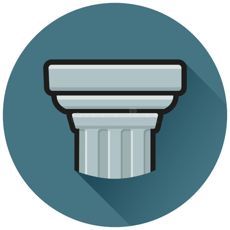 Two Pillars Icon, Flat Style Stock Vector - Illustration of barricade ...