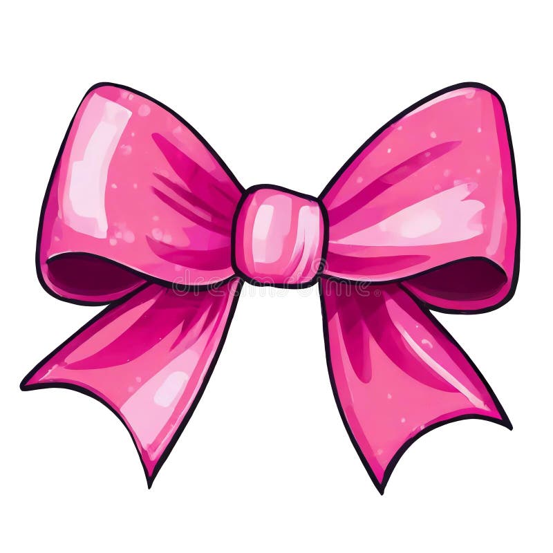 Illustration of a Pink Bow Pattern on a White Background. Stock ...